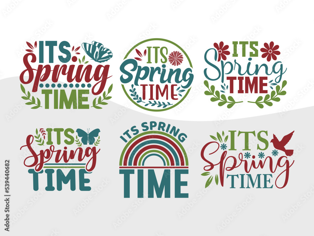 Vecteur Stock Its Spring Time SVG Bundle, Welcome Spring Svg, Spring ...