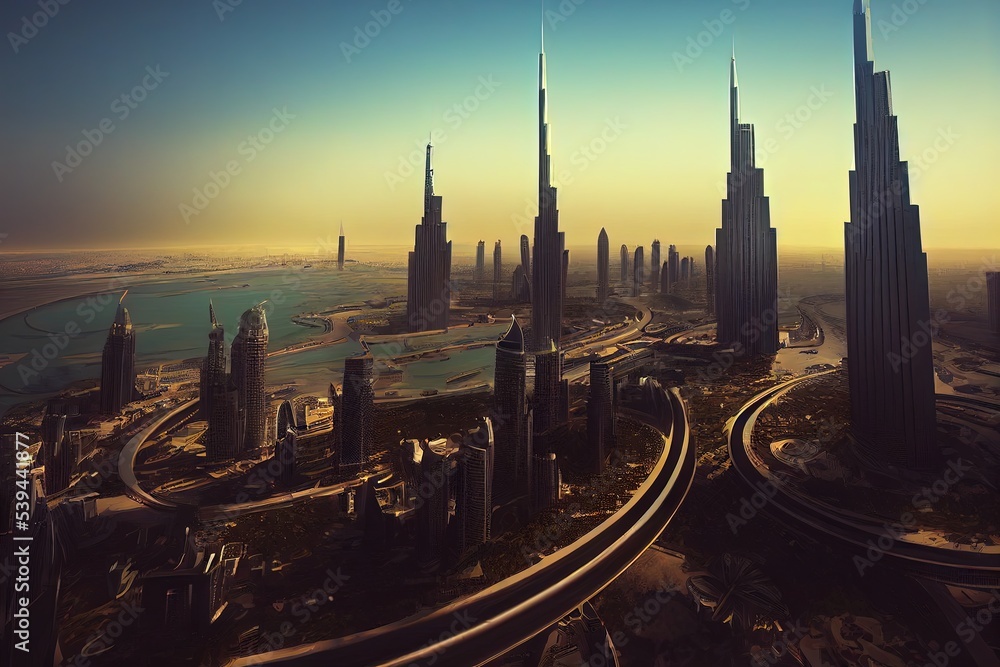 Dubai, United Arab Emirates The city of the future, with the most ...
