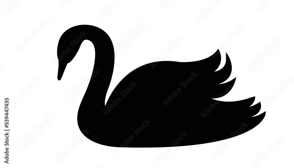 swan logo and symbol vector. swan logo,goose or duck icon design vector ...