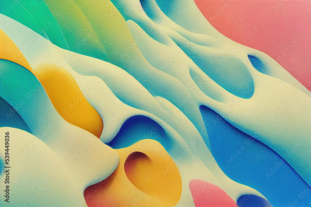Abstract flowing shapes, rounded edges smooth gradients. Stock ...