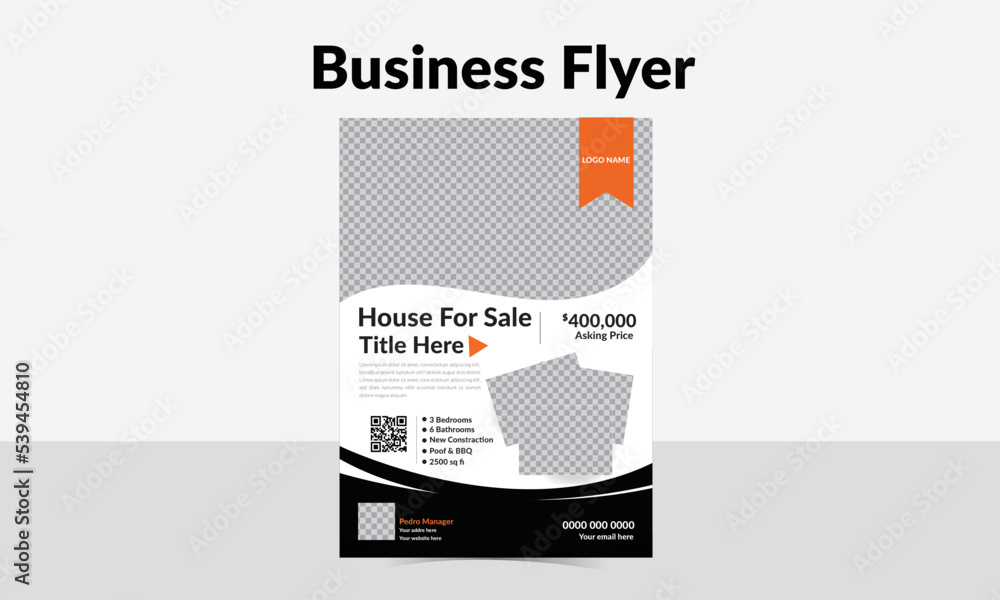 Business Flyer and home sell flyer design vector template design. A4 ...
