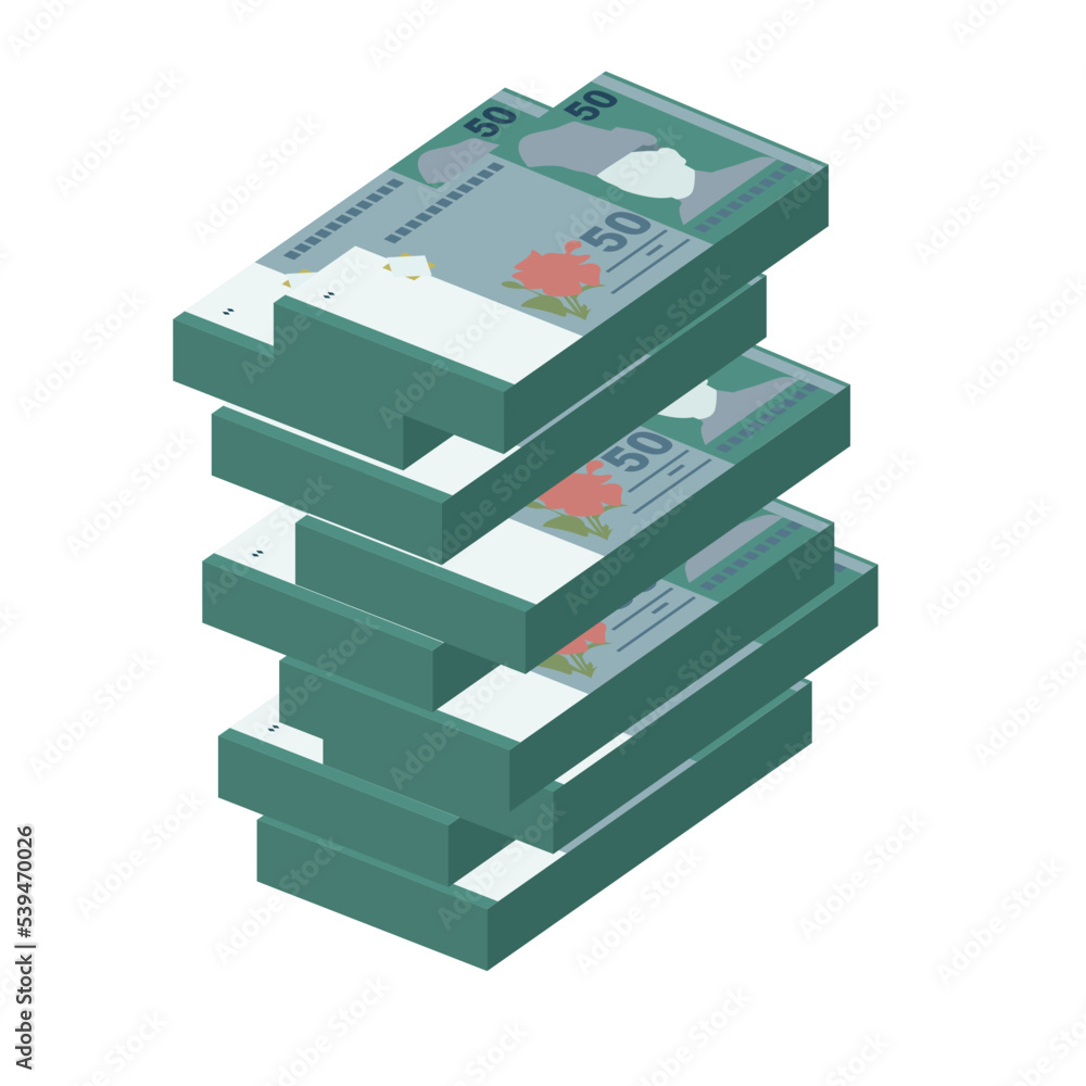 Malaysian Ringgit Vector Illustration. Malaysia money set bundle ...