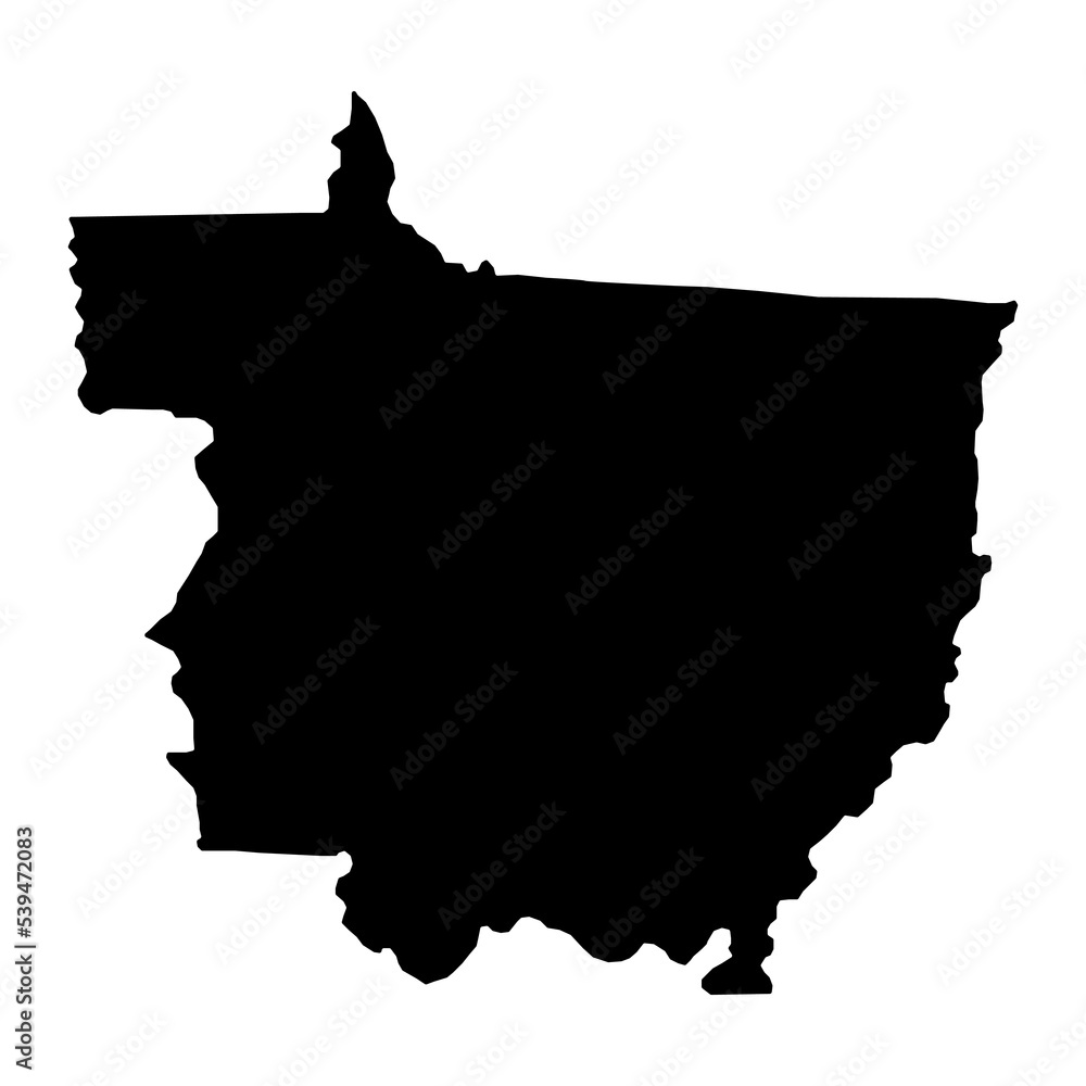 Vetor de Mato Grosso Map, state of Brazil. Vector Illustration. do Stock | Adobe Stock
