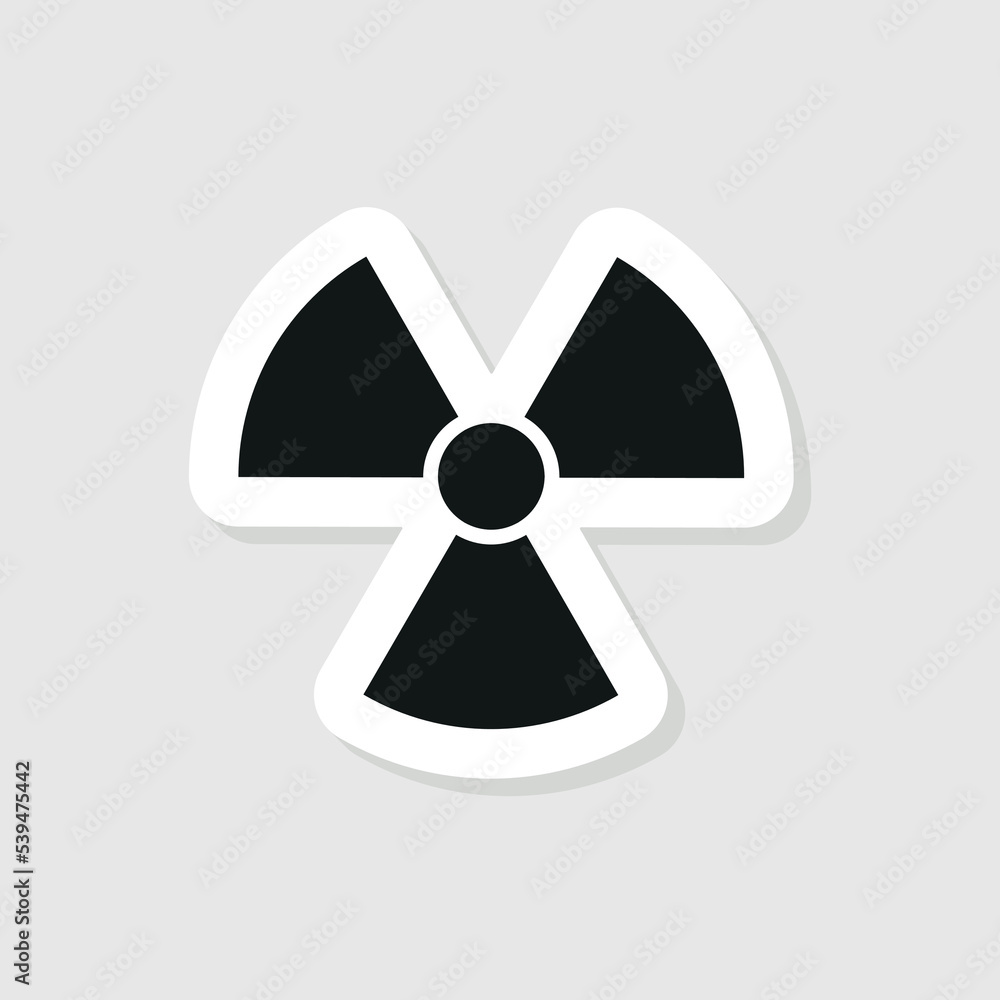 Vetor de Radioactive hazard sign. Nuclear non-ionizing radiation symbol ...