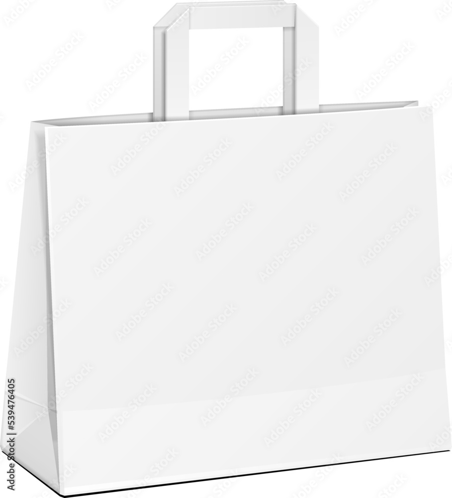 Carrier Paper Bag White. Illustration Isolated On White Background ...