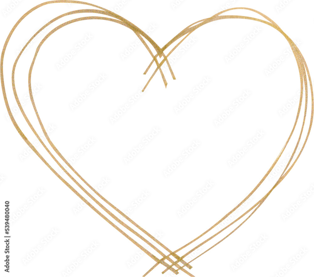 Heart frame hand drawn watercolor clipart Stock Illustration | Adobe Stock