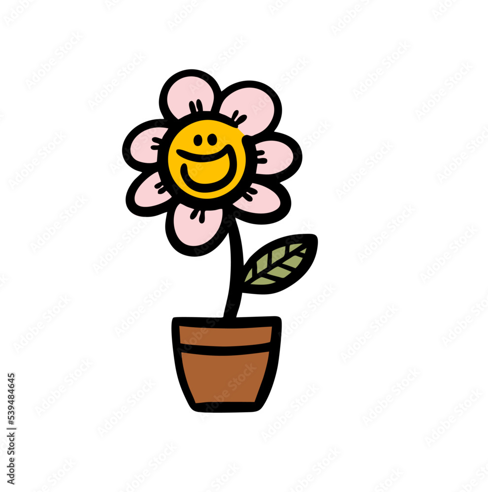 Animated Flower With Face