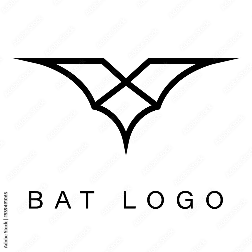 Bat logo design isolated on white concept vector illustration Stock ...