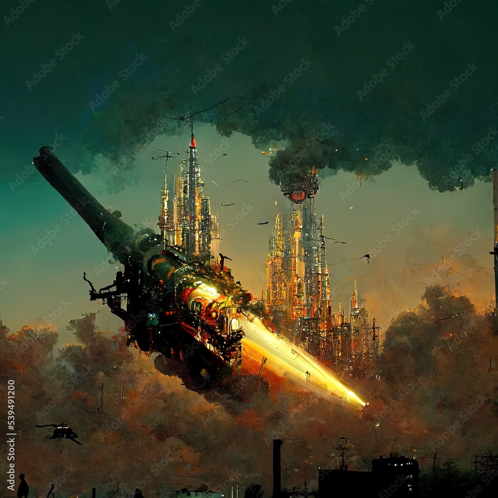 Space rocket, miisile illustration, cartoon image ofrocket launch ...