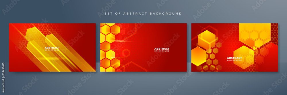Modern red and orange abstract technology background with digital ...