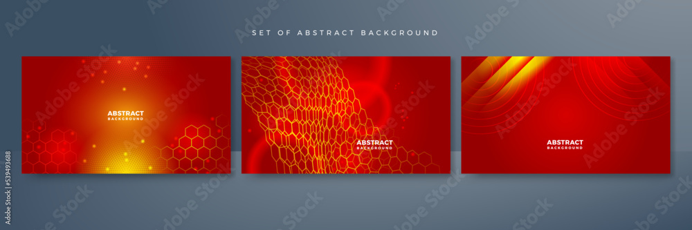 Modern red and orange abstract technology background with digital ...
