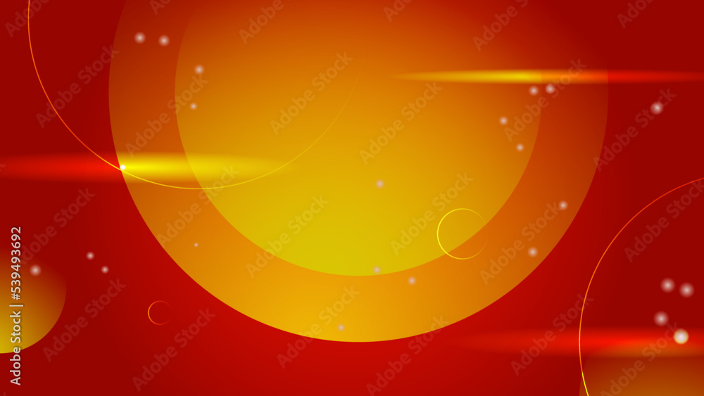 Modern red and orange abstract technology background with digital ...