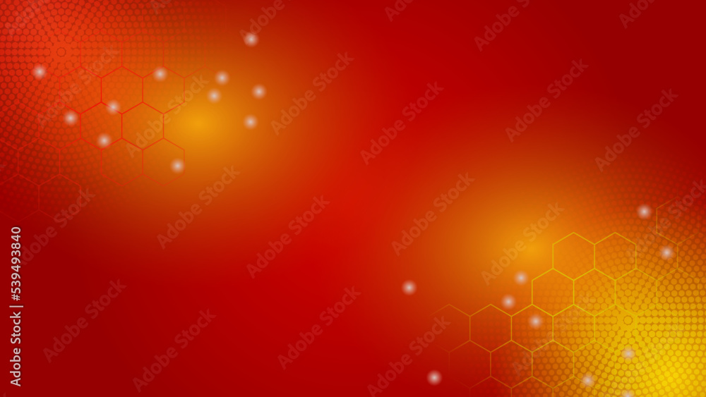 Modern red and orange abstract technology background with digital ...