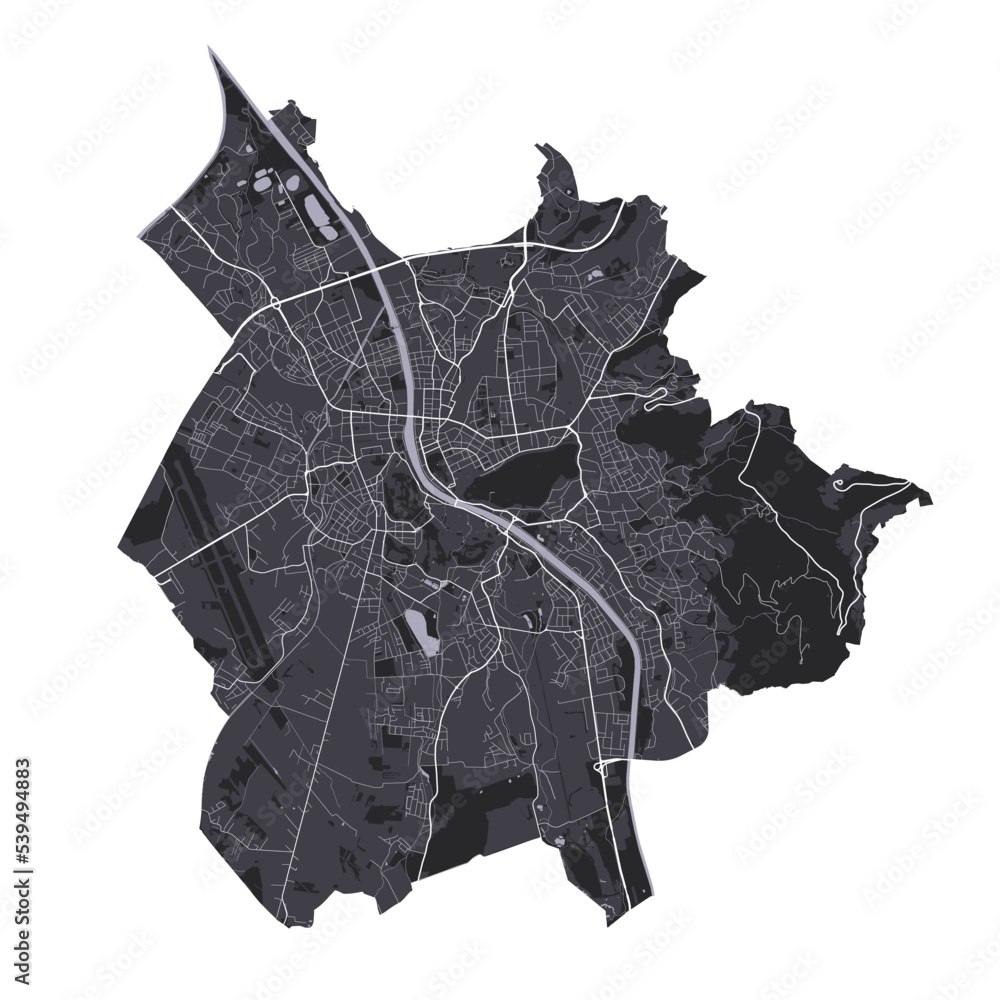 Salzburg vector map. Detailed vector map of Salzburg city ...