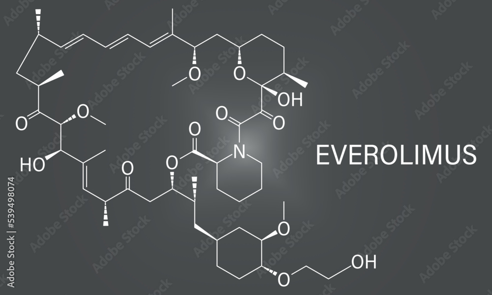 Everolimus immunosuppressant molecule. Used in drug-eluting coronary ...