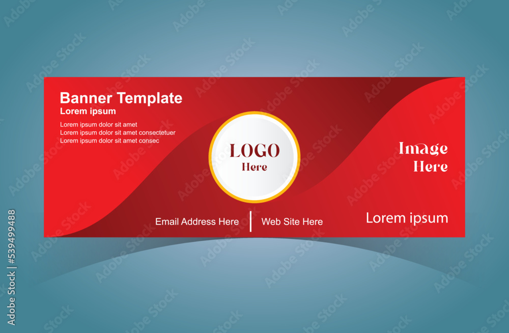 Corporate Web Banner Design Template. Business Webinar Horizontal ...