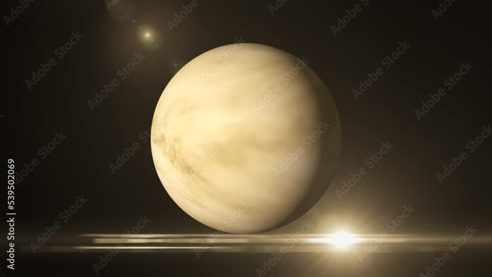 Vidéo Stock Spinning of Beautiful Venus planet, Venus planet rotating ...