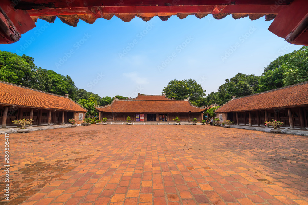 view of Van Mieu Quoc Tu Giam or The Temple of Literature was ...