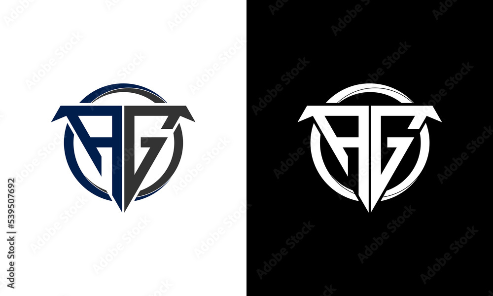 letter ag logo design Stock Vector | Adobe Stock
