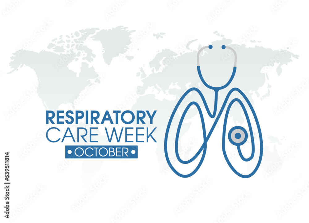 vector graphic of respiratory care week good for respiratory care week celebration. flat design ...