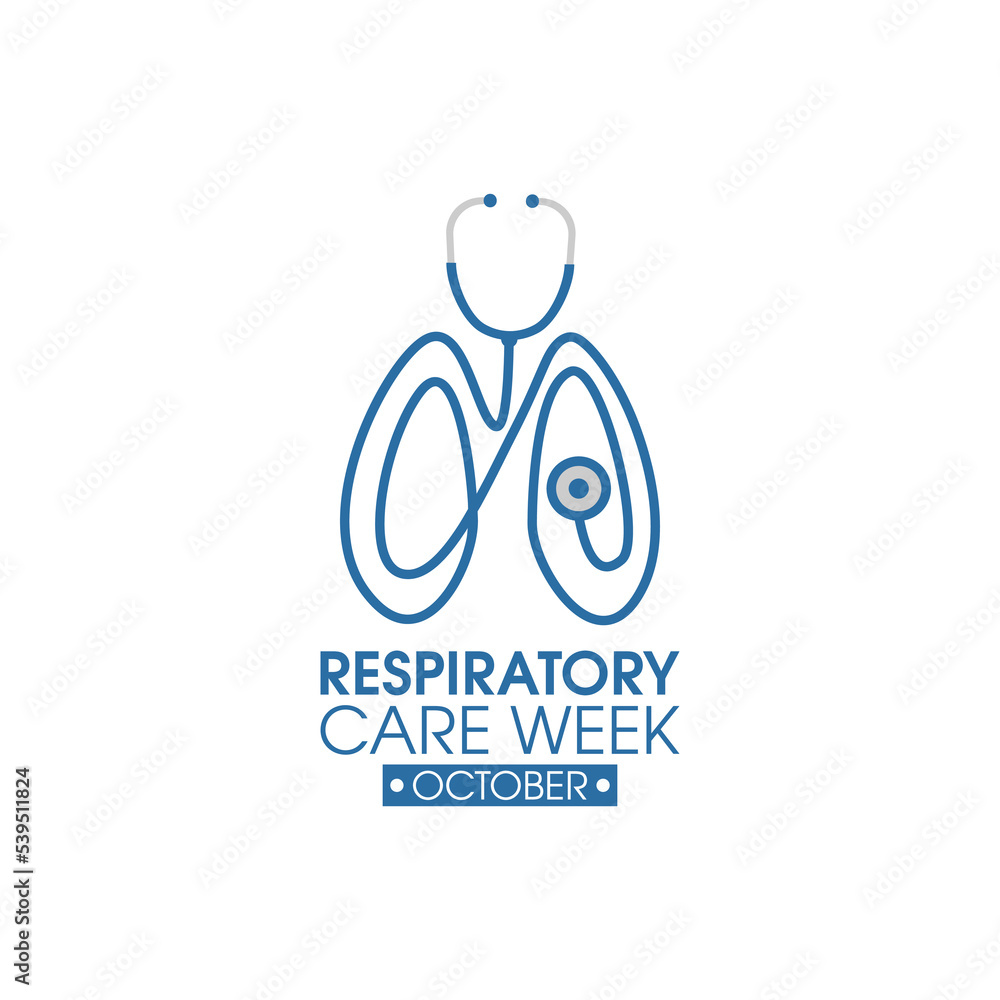 vector graphic of respiratory care week good for respiratory care week celebration. flat design ...