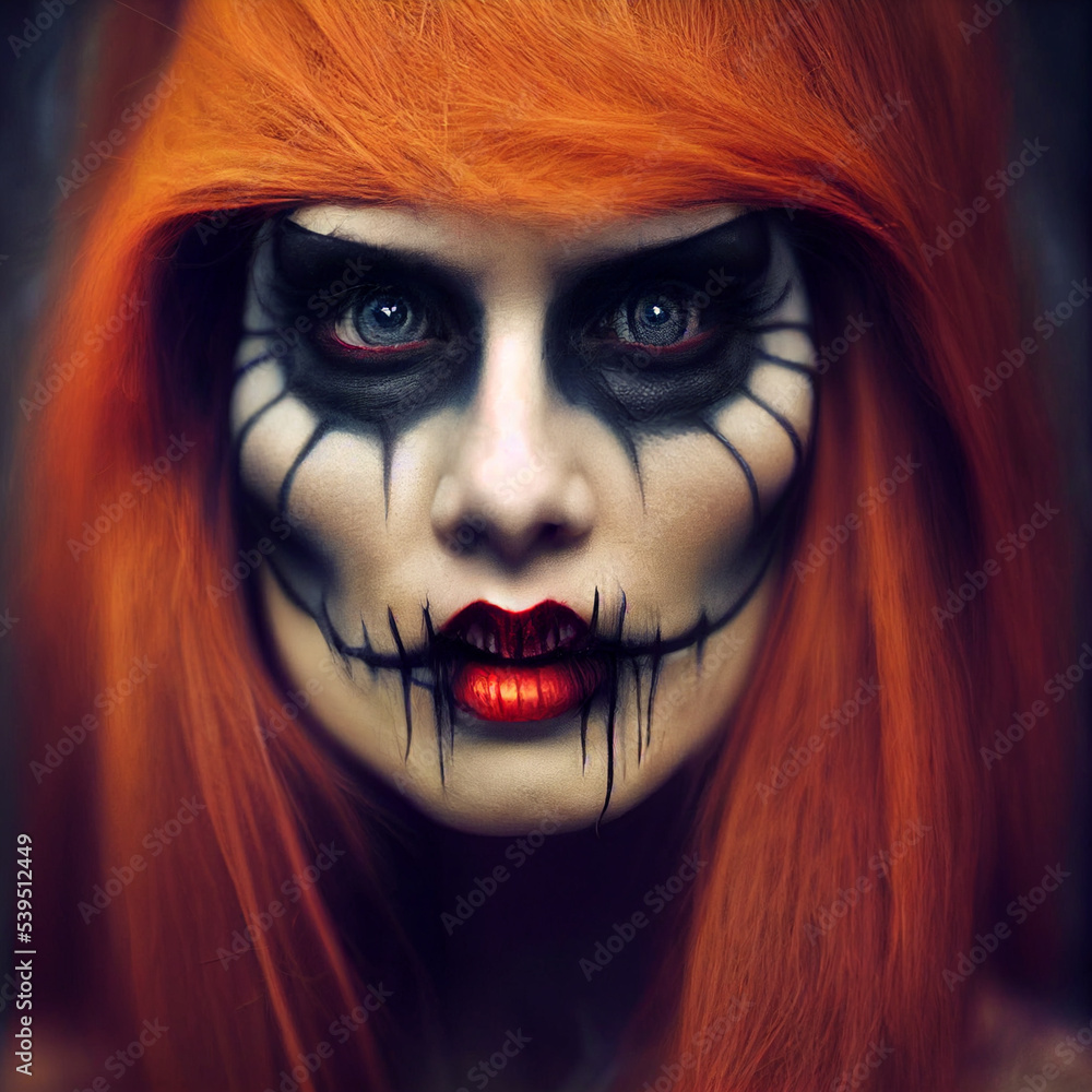 Vampire woman in halloween time. A beautiful vampire. Drawing of a ...