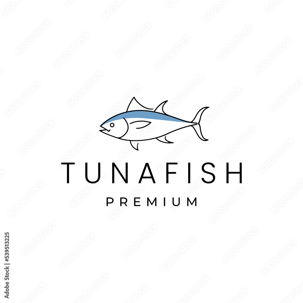 Tuna fish logo, seafood logo design inspiration Stock Vector | Adobe Stock