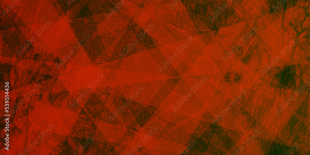 Abstract red background with geometrical shapes, stylist geometric line ...