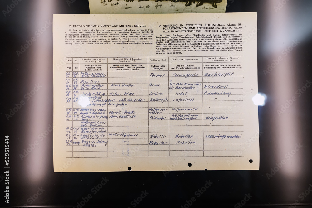 24 July 2022, Osnabruck, Germany: Documents from the archive of the ...