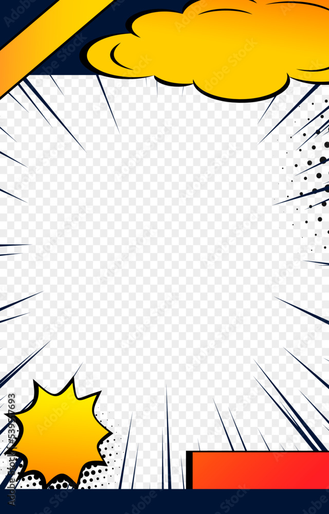 comic magazine book cover page design template Stock Vector | Adobe Stock
