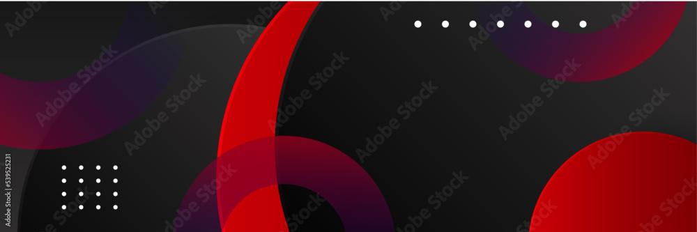 Modern black and red abstract banner. High contrast red and black ...