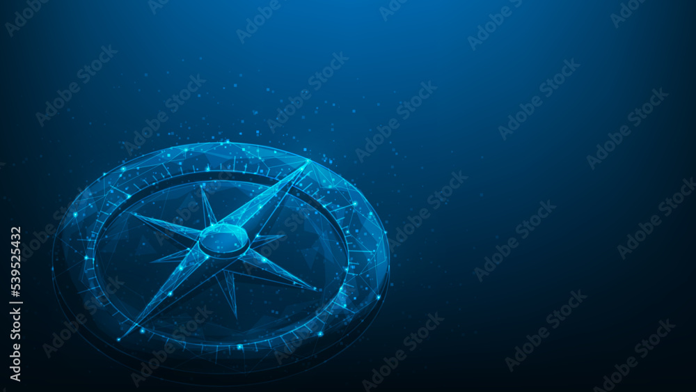 target goal compass success digital technology. business strategy ...