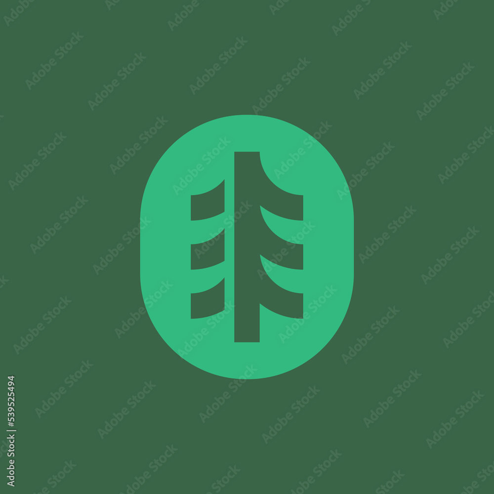 Nature logo design concept. Minimal icon of abstract tree spruce ...