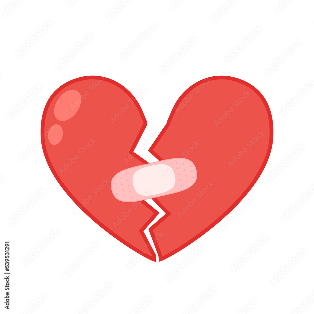 Heart Broken Icon. Broken heart vector isolated icon. Broken heart ...