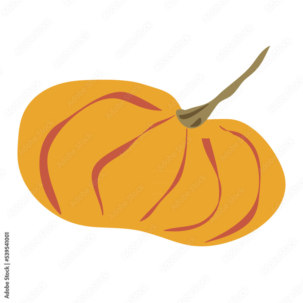 Pumpkin Icon. Cartoon Hand Drawing Sketch Illustration Stock ...
