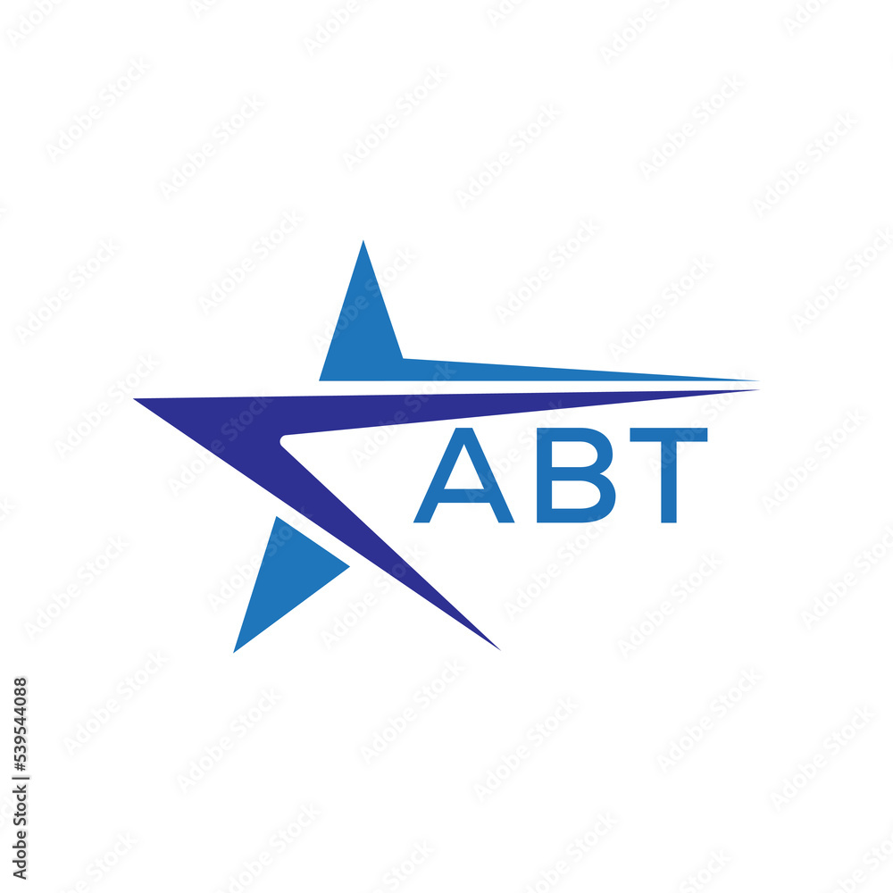 ABT letter logo. ABT blue image on white background. ABT Monogram logo ...