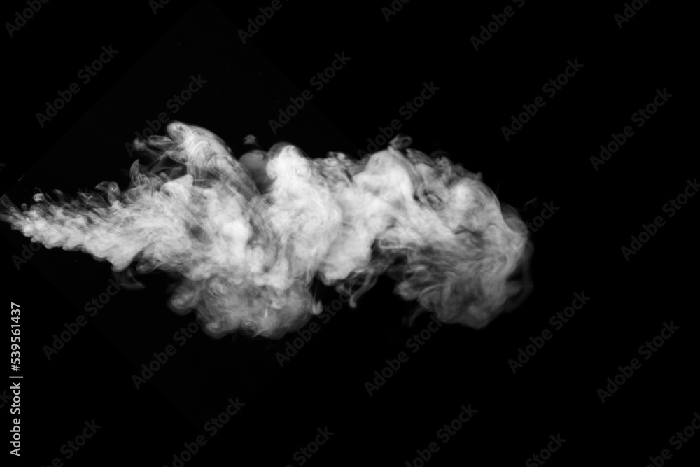White vapor, smoke on a black background to add to your pictures ...