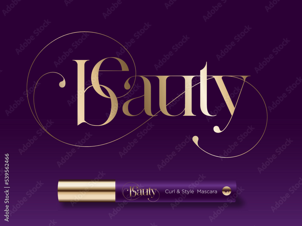 Vetor de Beauty lettering. Curly letters. Classic font with decoration ...