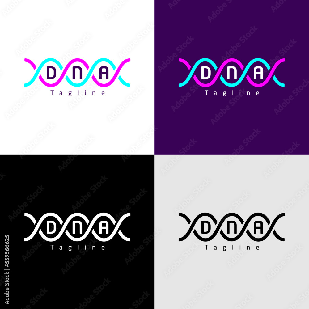 DNA. Logo template. Stock Vector | Adobe Stock