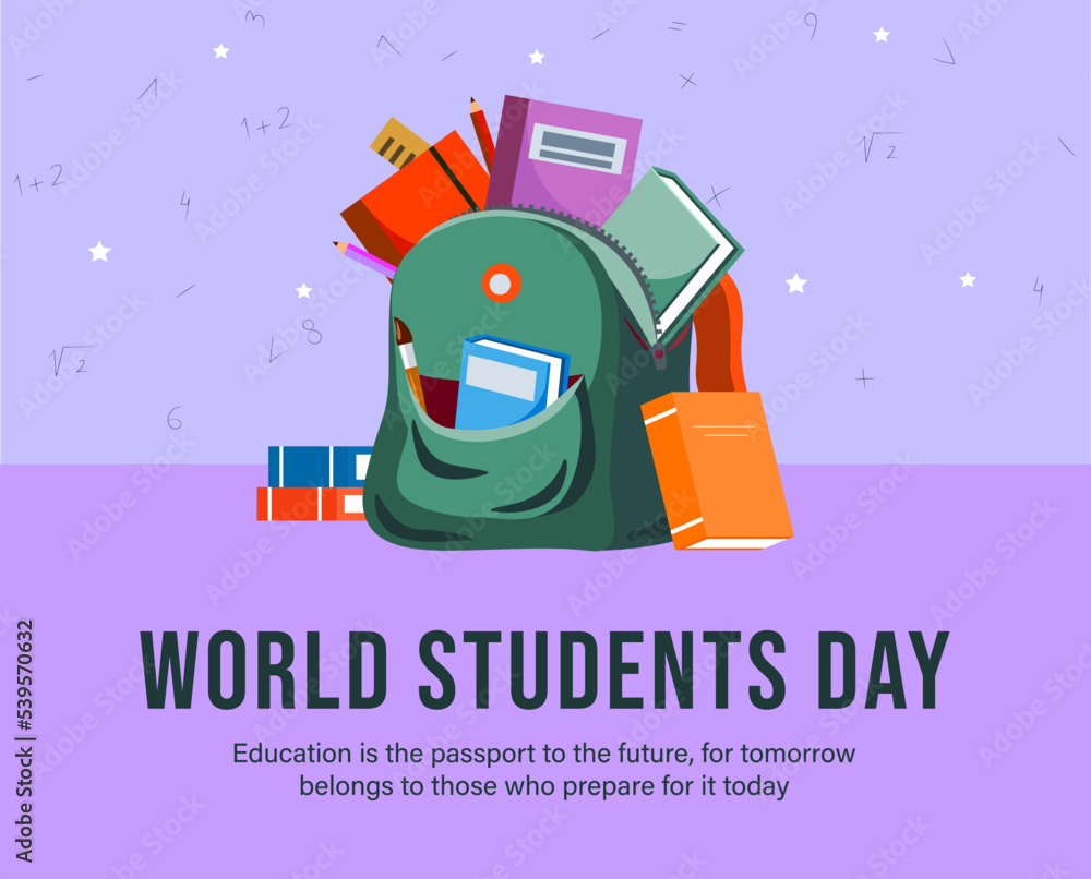 World Student’s day poster, banner, social media post, brochure ...