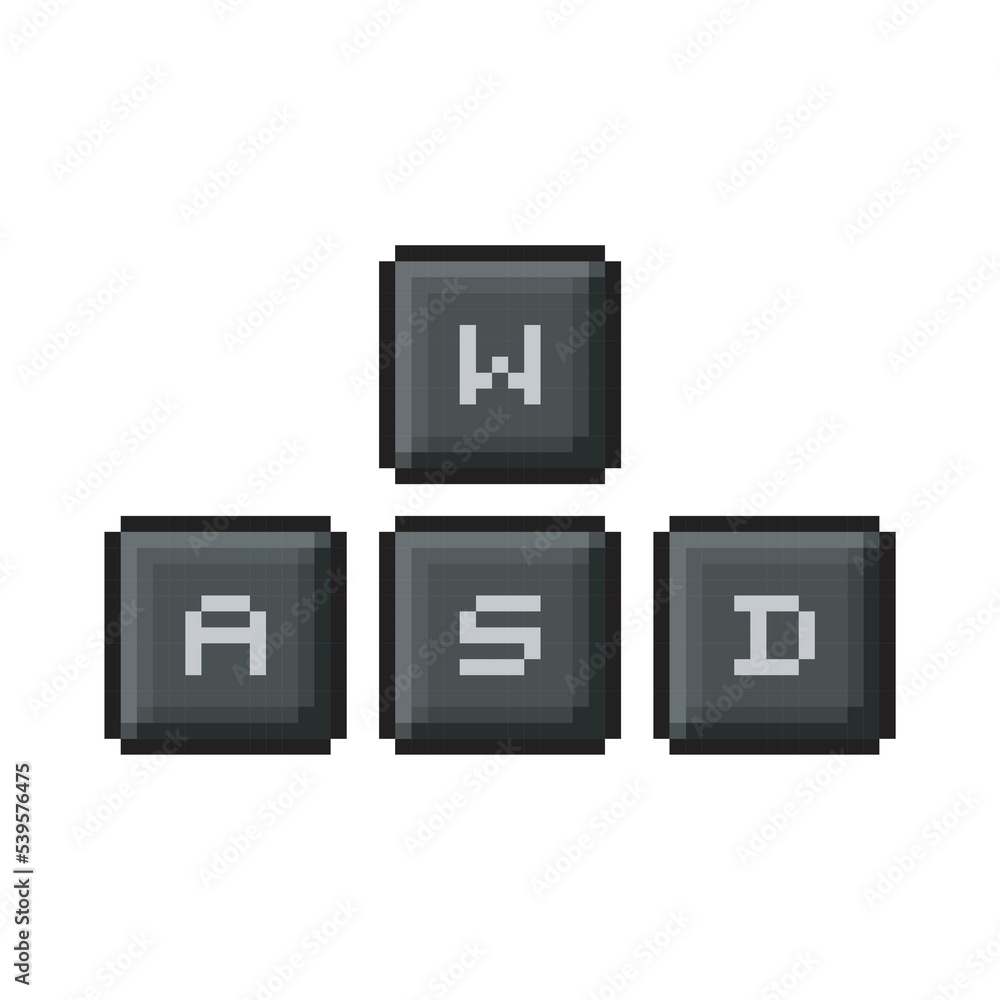 Gamer pixel art illustration, wasd keys 素材庫向量圖 | Adobe Stock Gamer pixel art illustration, wasd keys 素材庫向量圖 | Adobe Stock