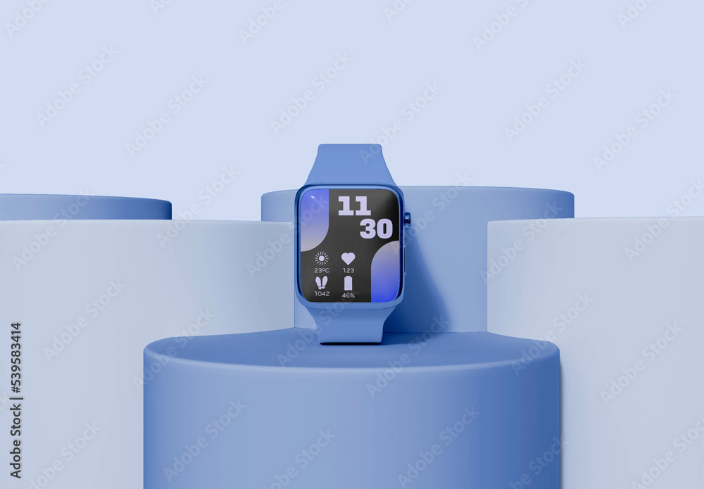Smartwatches Screen Design Mockup Stock Template | Adobe Stock