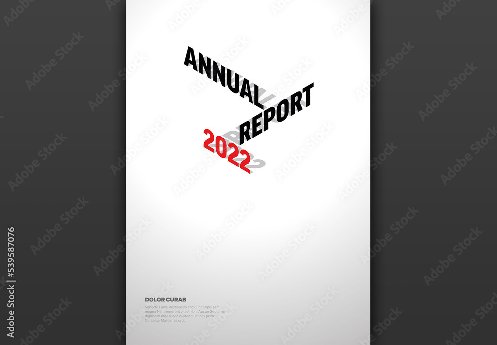 Light Modern Annual Report Front Cover Page Layout Stock Template ...