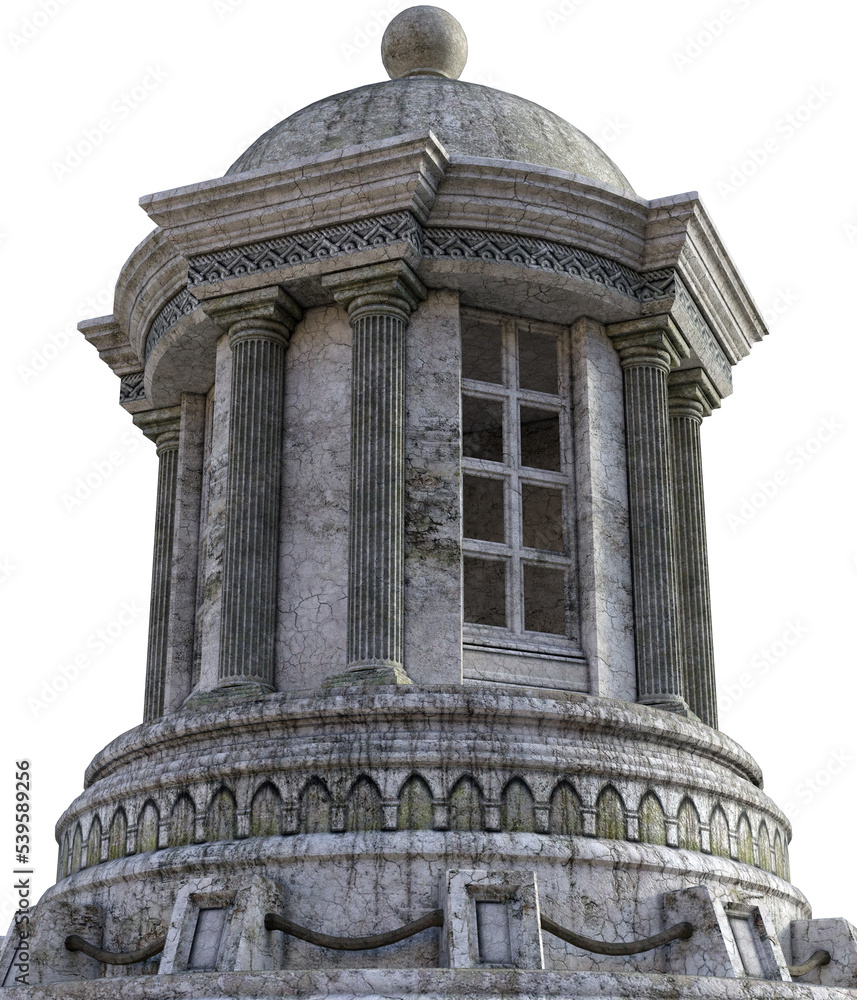 Photo & Art Print 3D rendered Old Fantasy Crypt Building on Transparent ...