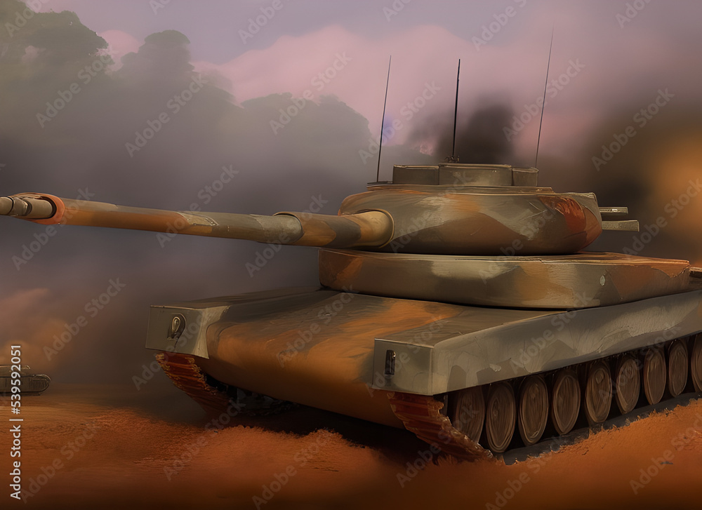 Soviet Old Fighting Armed Isolated Armored Power Green Army Track Model ...