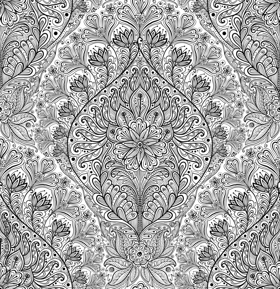 A collection of zentangle seamless patterns, made from doodle shapes ...