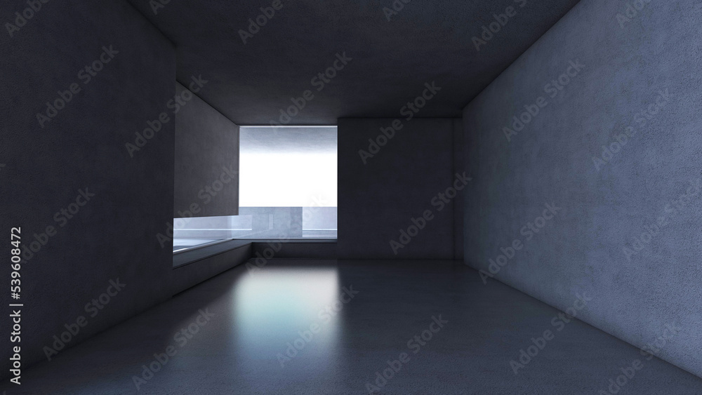 Empty room with Wall Background. 3D illustration, 3D rendering Stock ...