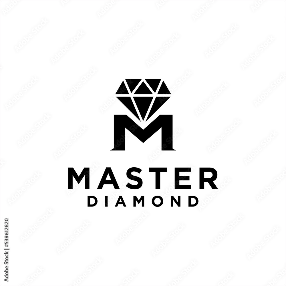 Diamond With Letter m logo design Template Stock Vector | Adobe Stock