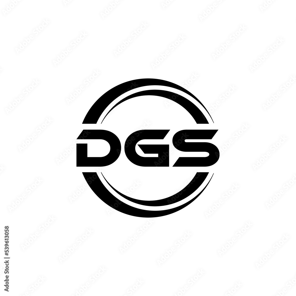 DGS letter logo design with white background in illustrator, vector ...