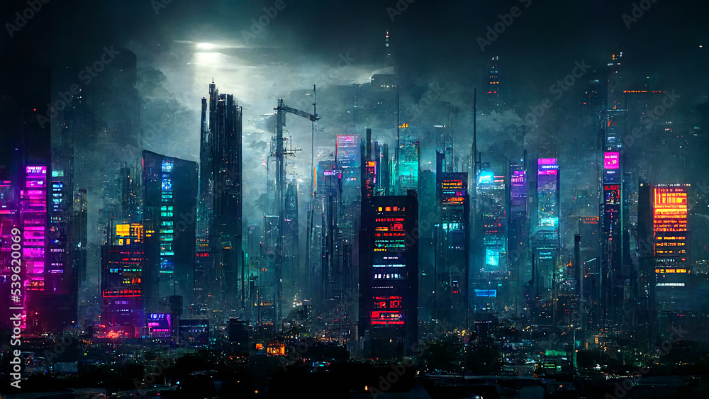 The futuristic Capital City and The Colorful information report on the ...